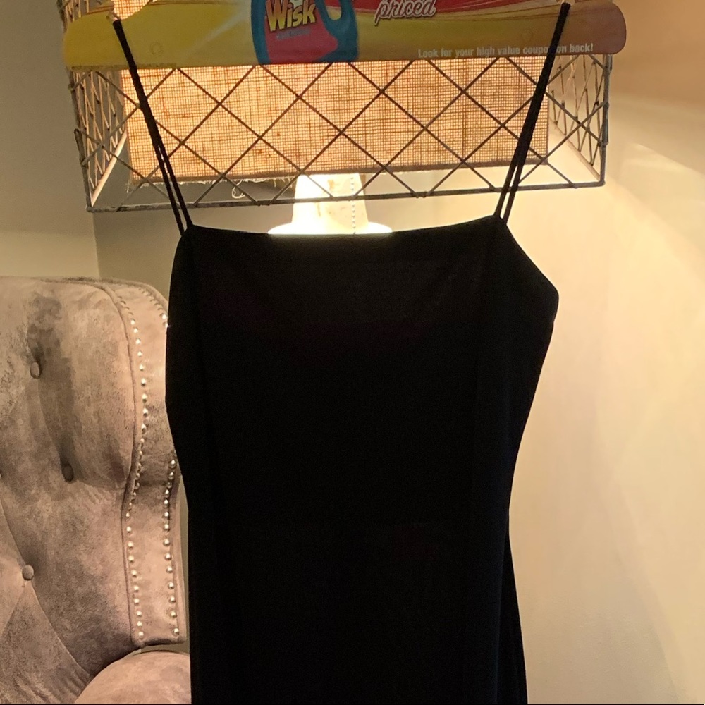 Arianna By Rachel Kaye Black Satin Angled Bottom Even… - Gem